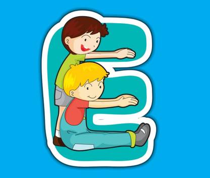 human alphabet e Sticker Poster|Kids learning poster|Alphabet and ...