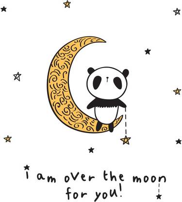 i am over the moon quotes premium poster for love ones romantic posters ...