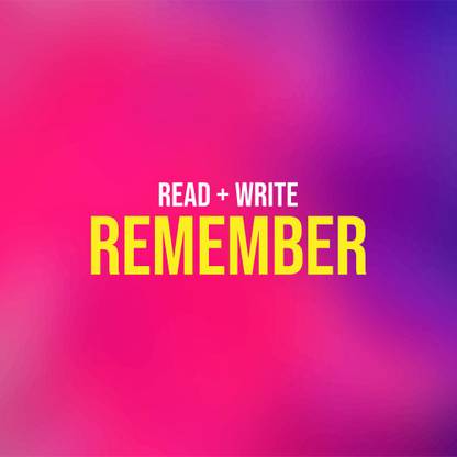 read write remember |Motivational Poster|Inspirational Poster Paper ...