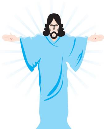 Jesus blue Sticker Poster|Religious poster|Christian Poster|size:12x18 ...