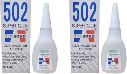 Evo Bond 502 SUPER GLUE CYANOACRYLATE ADHESIVE 20 GM ( pack of 2 ) Adhesive Price in India - Buy ...