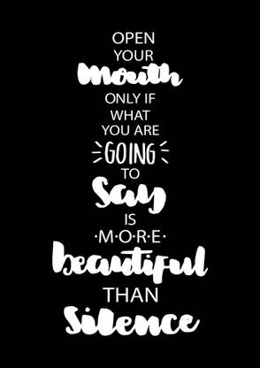 open your mouth premium wall quotes poster motivational and ...