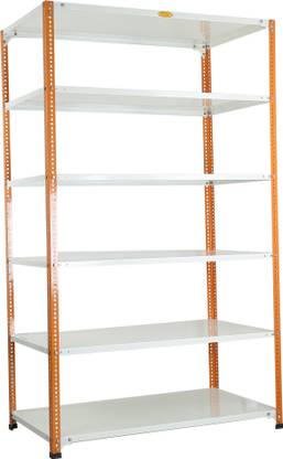 Mil-Nil Prime CRC Sheet 72X47X24 IN Slotted Angle Rack 6 Shelf 20 Gauge ...