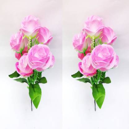 artificial hub COMBO Red kali roses flower Pink Rose Artificial Flower ...