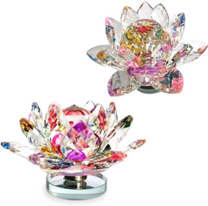 TamBoora Fengshui Crystal Lotus Flower,Crystal Lotus for Positive ...