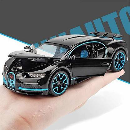 Gento Metal Bugatti Chiron Sports Car Model with Light and Sound Open ...