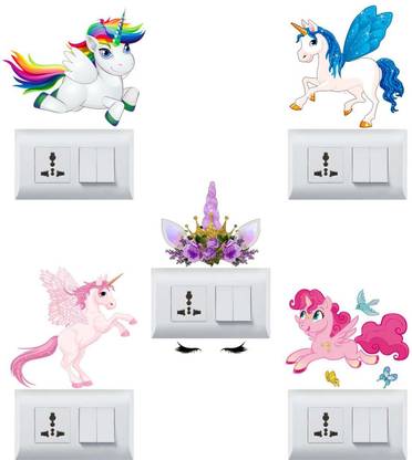 DivineDesigns 13 cm Unicorn Switch Board Sticker ( A Set of Switchboard ...