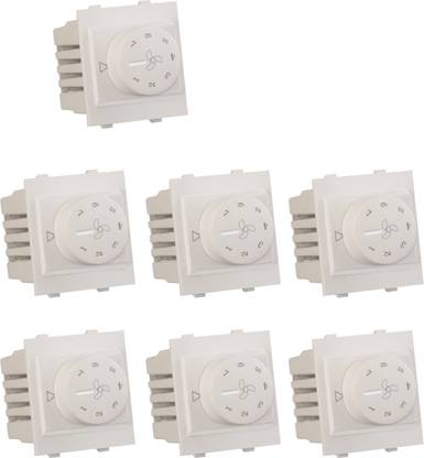 vergin 1111-3 Socket Type 7 Step Modular Fan Regulators (pack of 7 ...