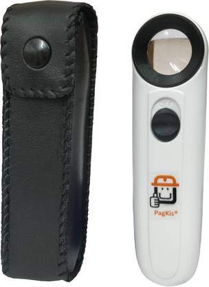 PagKis 40X Magnifying Glass Lens with 2 inbuilt LEDs and Carry Pouch ...