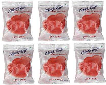 Heart Beat Lovecandy Lychee, 150g Pack of 6 Lychee Candy Price in India ...