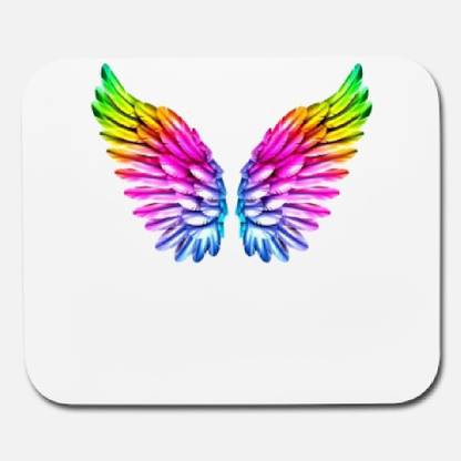 SKY DOT lgbt angel wings colorful rainbow colors gay queer mouse pad ...