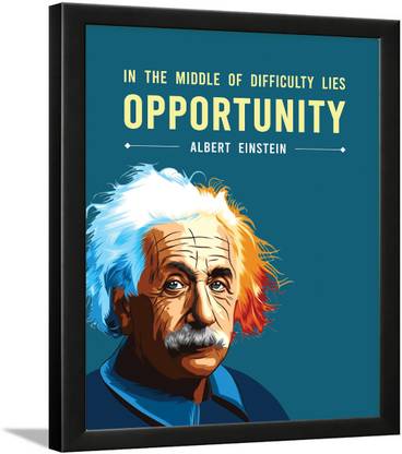Albert Einstein Motivational Quotes Frame Paper Print - Quotes ...