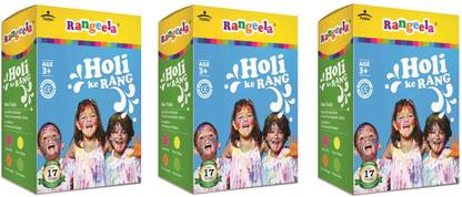 Pidilite RANGEELA HOLI KE RANG Holi Color Powder Pack of 3 Price in ...