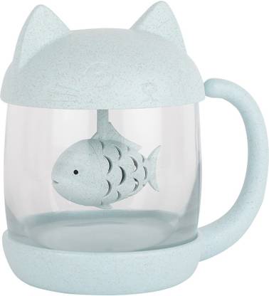 MINISO Cat Glass 250ml(Blue) Glass Coffee Mug Price in India - Buy ...