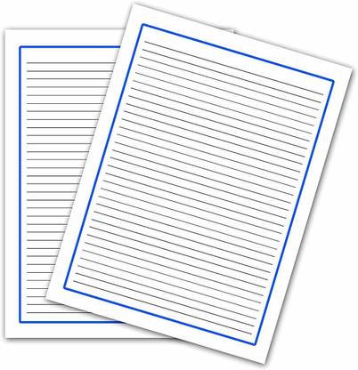 Flipkart.com | WAYTOBUY Blue Border Black One Side Ruled 60 A4 ...