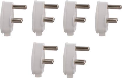 Wonder 3 Pin White Plug Top 240V 6A (Pack of 6) Three Pin Plug Price in ...