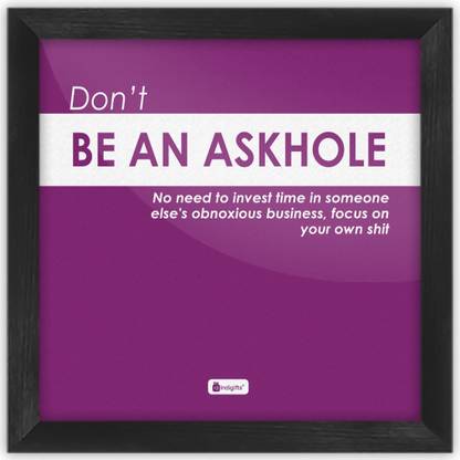 Funny Wall Frames For Home & Office, Quirky Humour Poster With Frame ...