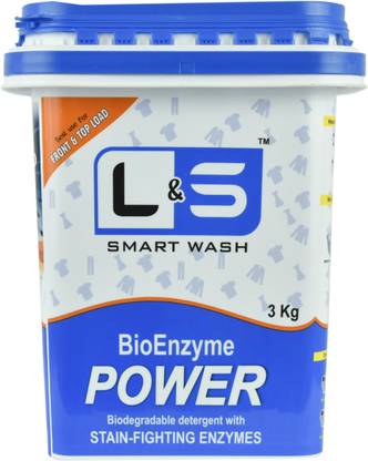 L&S SMART BIODEGRADABLE WASHING MACHINE LAUNDRY DETERGENT POWDER (3 KG ...
