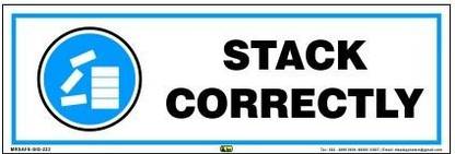 Mr. SAFE Stack Correctly In Hard Plastic Lamination (12 Inch X 4 Inch ...