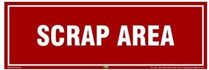 Mr. SAFE Scrap Area In PVC Sticker (15 Inch X 6 Inch) Emergency Sign ...