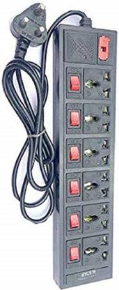 Skeisy Extension Board, 6+6 Multi Plug Points Universal Sockets Strip ...