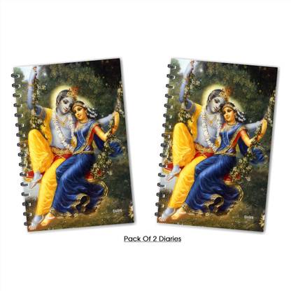 ESCAPER Radha Krishna Jhula Diary (Ruled), Radha Krishna Diary ...