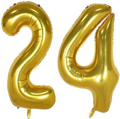 Flipkart.com | gorgeous moment Solid BALLON NUMBER FOR PARTY NUMBER 24 ...