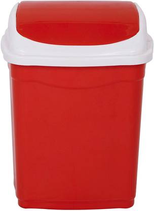 Aristo Square Plastic Garbage Trash Bucket Dustbin with Swing Lid 16 ...