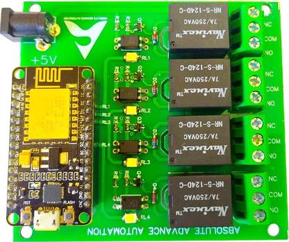 Vcom NODEMCU Based 4-Channel Relay Board Micro Controller Board Electronic Hobby Kit Price in ...