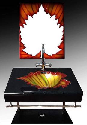 Arvind sanitary Leaf Design Wash Basin Set Leaf Wash Basin Wall Hung ...