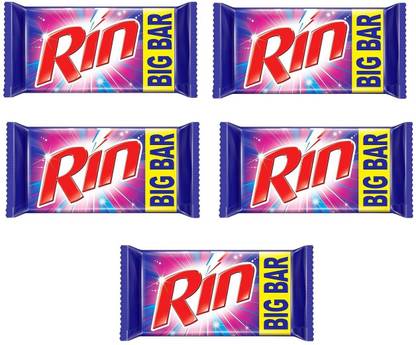 Rin Detergent Soap Detergent Bar Pack of 5 Detergent Bar Price in India ...