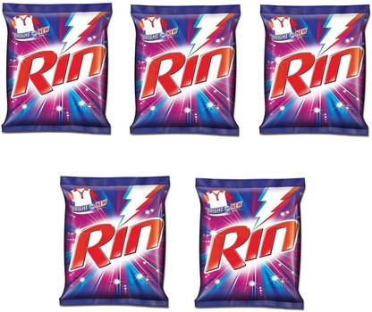 Rin Detergent Powder 90gm (PACK OF 5) Detergent Powder 450 g Price in ...