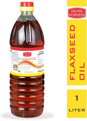 KALYAN AYURVEDA Flaxseed Oil (Alsi Tel), Unrefined, 1 liter Flaxseed ...