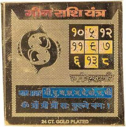 ACHLESHWAR Pisces(Meen) Rashi Zodiac Sign Yantra Copper Yantra Price in ...