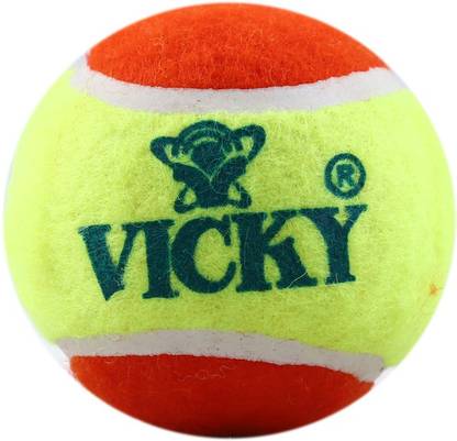 VICKY Funball Light Tennis Ball, Double Colour Cricket Tennis Ball ...