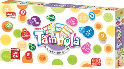 Ankit TAMBOLA DELUXE 18" Party & Fun Games Board Game - TAMBOLA DELUXE ...