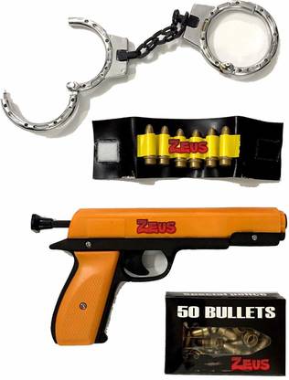 Joy Stories Police Force Pretend Play Gun Set with 50 Bullets and ...