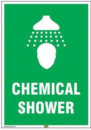 Mr. SAFE Chemical Shower In Hard Plastic Laminated A5 (6 inch X 8 inch ...