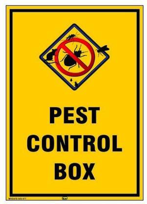 Mr. SAFE Pest Control Box In PVC Sticker A4 (8 Inch X 12 Inch ...