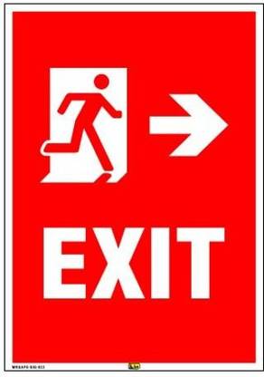 Mr. SAFE Exit In PVC Sticker A3 (12 Inch X 18 Inch) Emergency Sign ...