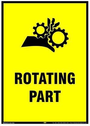 Mr. SAFE Rotating Part In PVC Sticker A4 (8 Inch X 12 Inch) Emergency ...