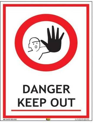 Mr. SAFE Danger Keep Out In Hard Plastic Lamination A4 (8 Inch X 12 ...