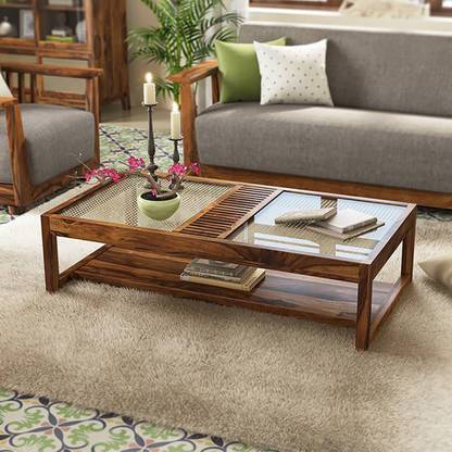 Urban Ladder Fujiwara Coffee Table Solid Wood Coffee Table Price in ...