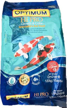 PCG Optimum Growth & Color - Koi and Goldfish Food 1.5 kg Dry Adult, Young, Senior Fish Food ...