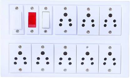 SAIFPRO Heavy Duty PVC Extension Board (1Switches & 8 Sockets,1 ...