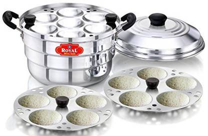 ROYAL Aluminium Traditional Idly Paanai (Pot) (17 Pits ,Silver ...