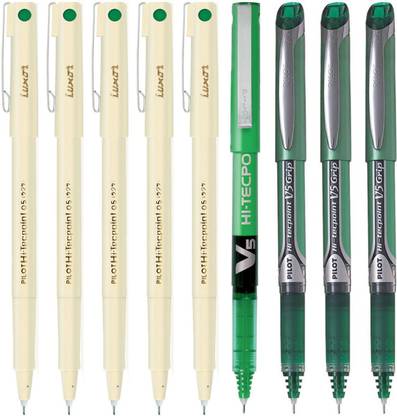 PILOT 05/V5/V5 Grip (Green - Set of 9) Roller Ball Pen - Buy PILOT 05 ...