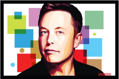 Elon Musk Poster with Frame F-21 Paper Print - Quotes & Motivation ...