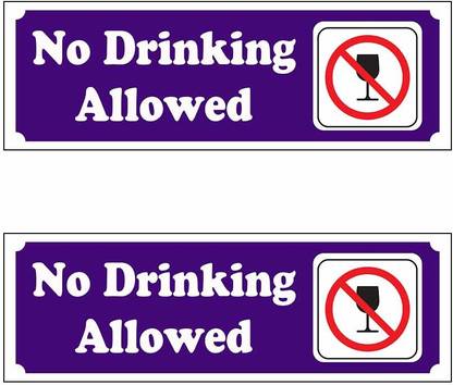 Poster N Frames no drinking allowed Emergency Sign Price in India - Buy ...