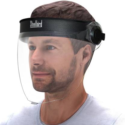 Steelbird SBA-2 Face Shield, Face Protection Shield, Full Face ...